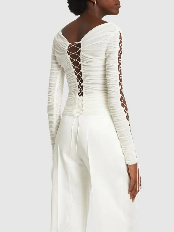 INTERIOR The Knit Viscose Top
