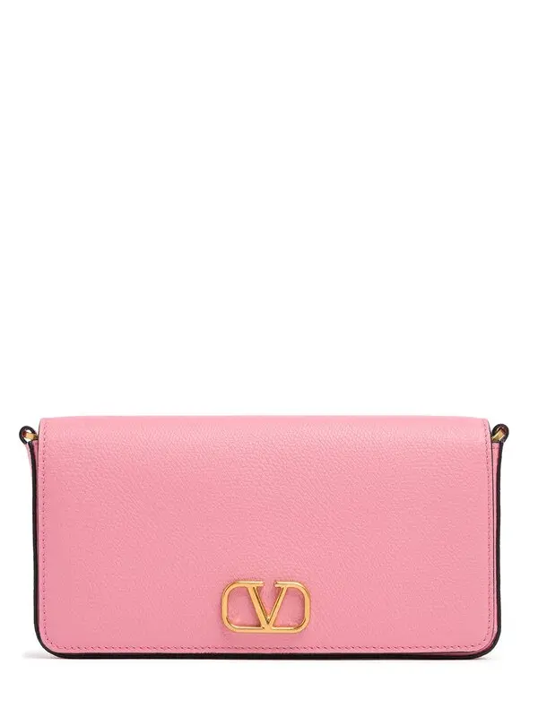 Valentino Garavani Vlogo Signature Leather Pouch