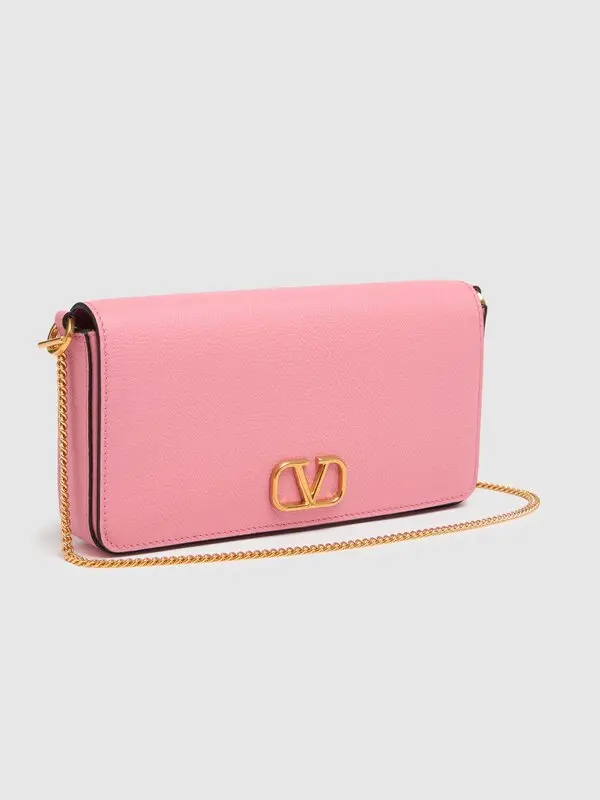 Valentino Garavani Vlogo Signature Leather Pouch