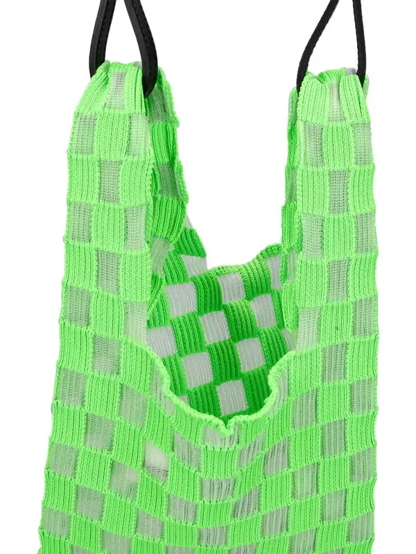 LASTFRAME Small Sheer Ichimatsu Market Bag