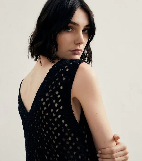 Brunello Cucinelli Open-knit Maxi Dress