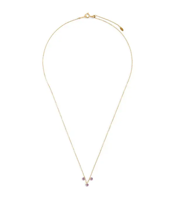 PERSEE Yellow And Sapphire La Vie En Rose Necklace - Gold