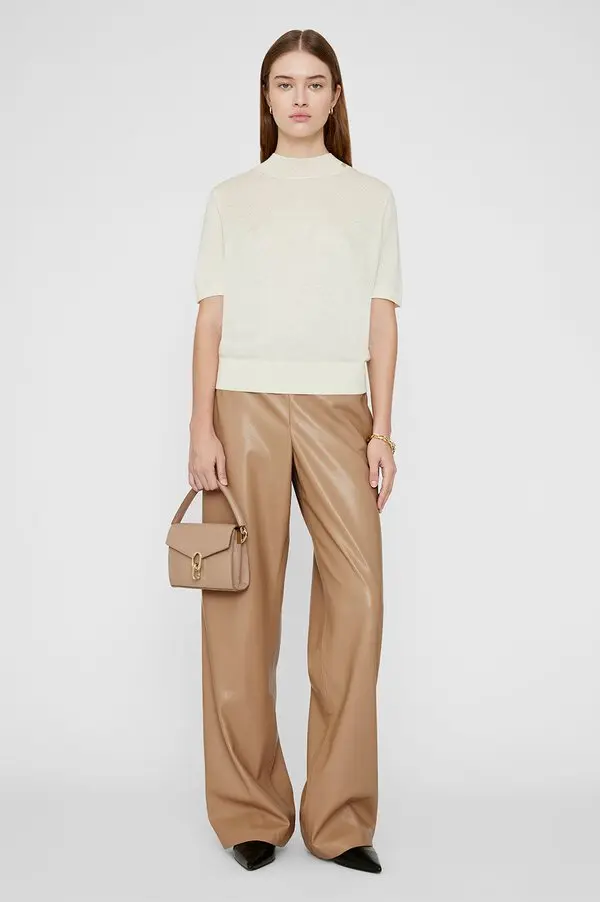 ANINE BING Koa Pant - Butterscotch Vegan Leather