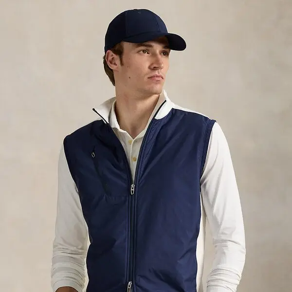 Ralph Lauren Hybrid Mockneck Vest - Ceramc White/refined Navy
