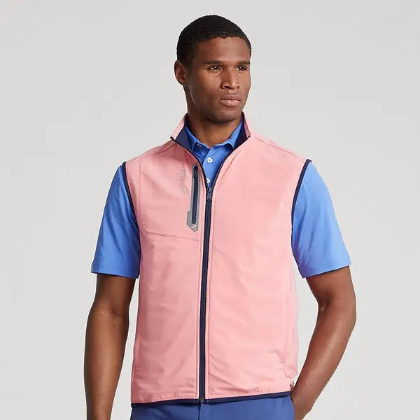 Ralph Lauren Hybrid Mockneck Vest - Dolce Pink/french Navy