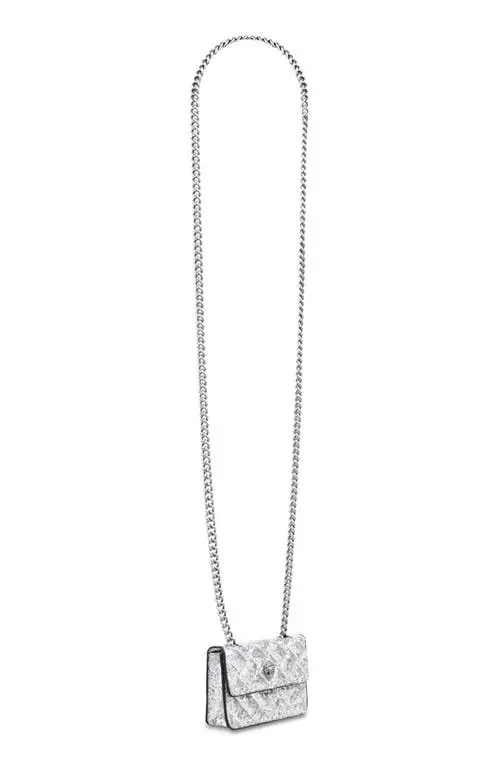 Kurt Geiger Micro Kensington Crossbody Bag - Silver