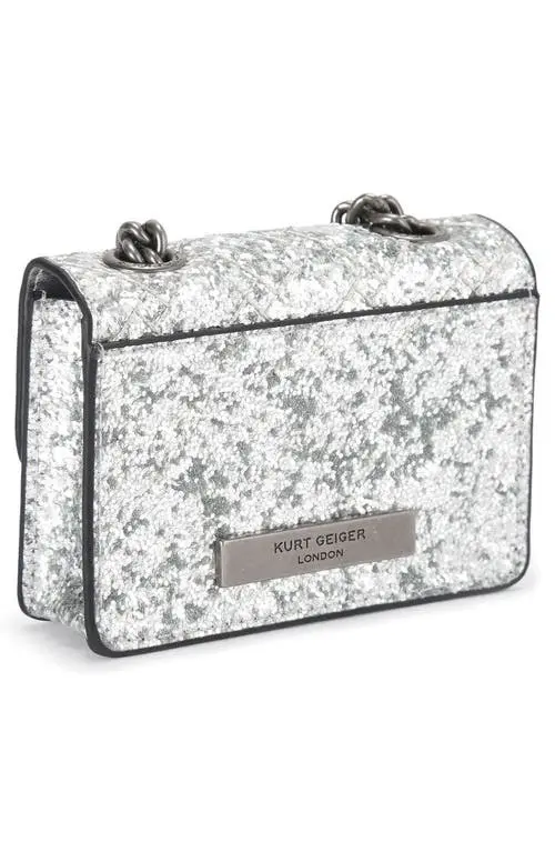 Kurt Geiger Micro Kensington Crossbody Bag - Silver