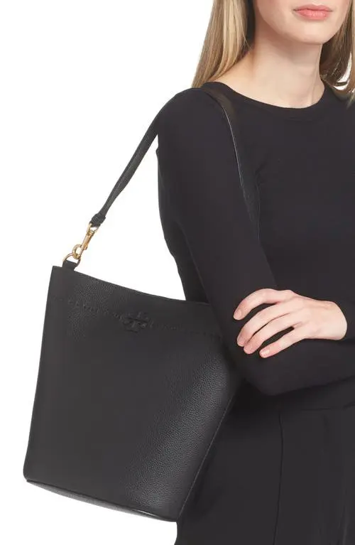 Tory Burch Mcgraw Leather Bucket Bag