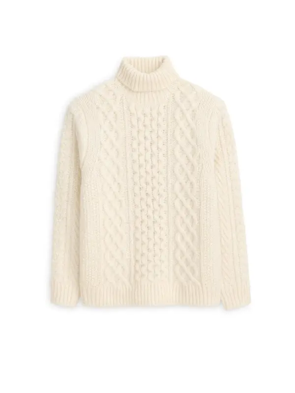 ALEX MILL Fisherman Cable Turtleneck Sweater