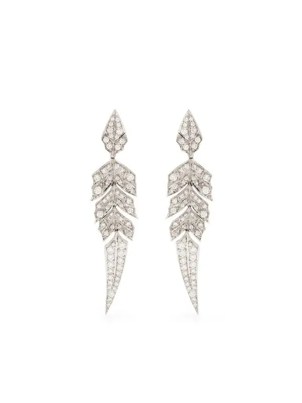 Stephen Webster 18kt White Gold Diamond Drop Earrings - Silver