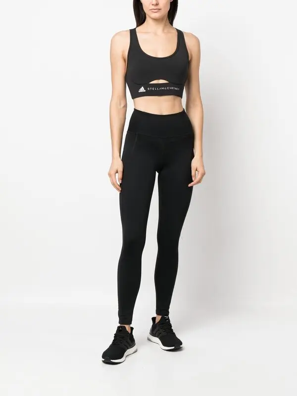 Adidas By Stella McCartney Logo-print Bralette Top - Black
