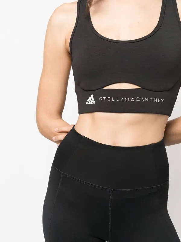 Adidas By Stella McCartney Logo-print Bralette Top - Black