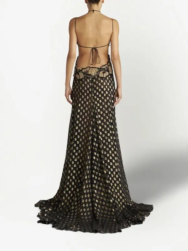 black and gold butterfly prom dress Vintage Bob Mackie Chrysalis Butterfly Bubble Hem Dress – Recess main image 1
