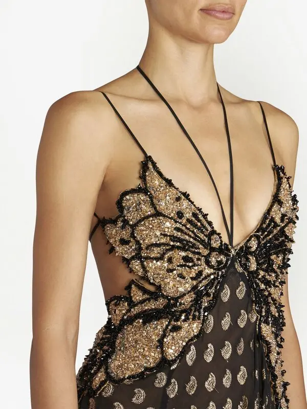 Etro Embellished Butterfly Dress - Black | Editorialist