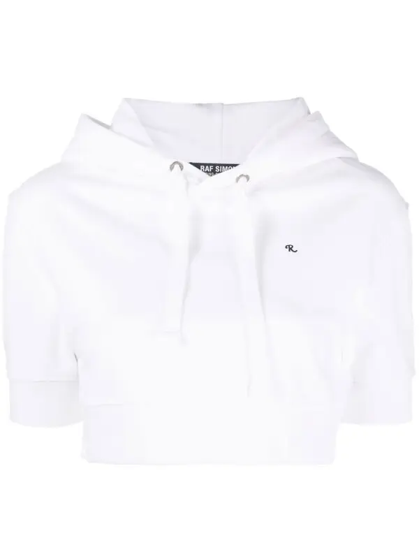 Raf Simons Short-sleeve Hoodie - White
