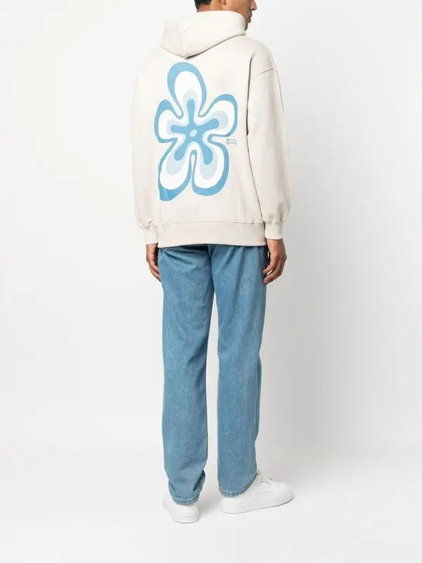 Camper Floral Print Cotton Hoodie