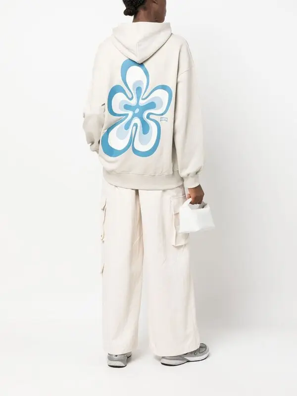 Camper Floral Print Cotton Hoodie