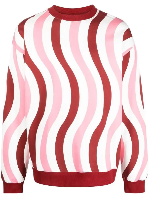 Camper Wave-print Cotton Sweatshirt - Pink