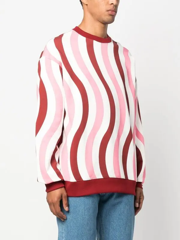 Camper Wave-print Cotton Sweatshirt - Pink