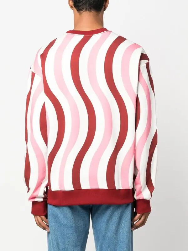 Camper Wave-print Cotton Sweatshirt - Pink