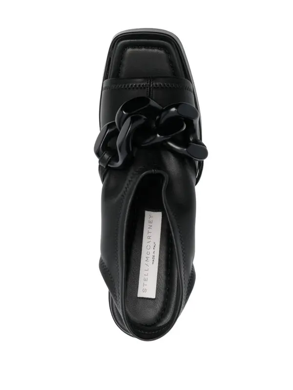Stella McCartney 125mm Chain-link Block Heel Sandals - Black