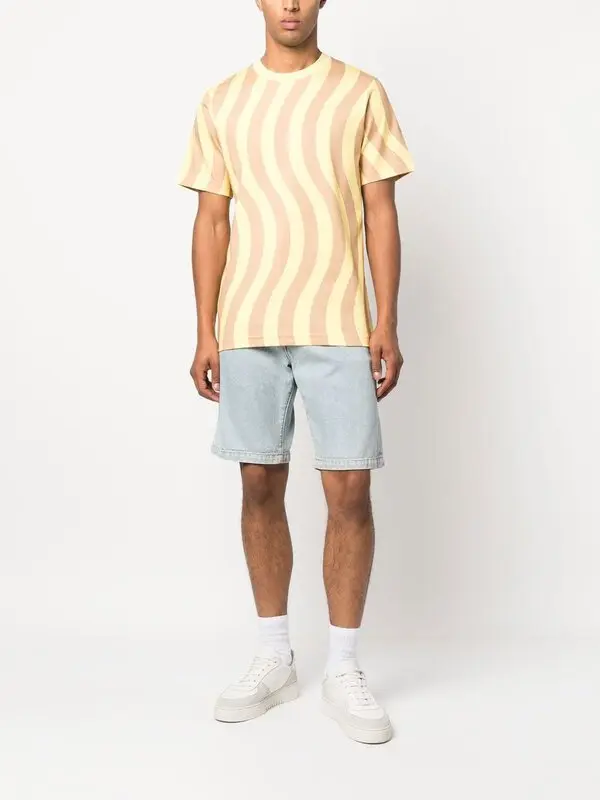 Camper Wave-print T-shirt - Yellow
