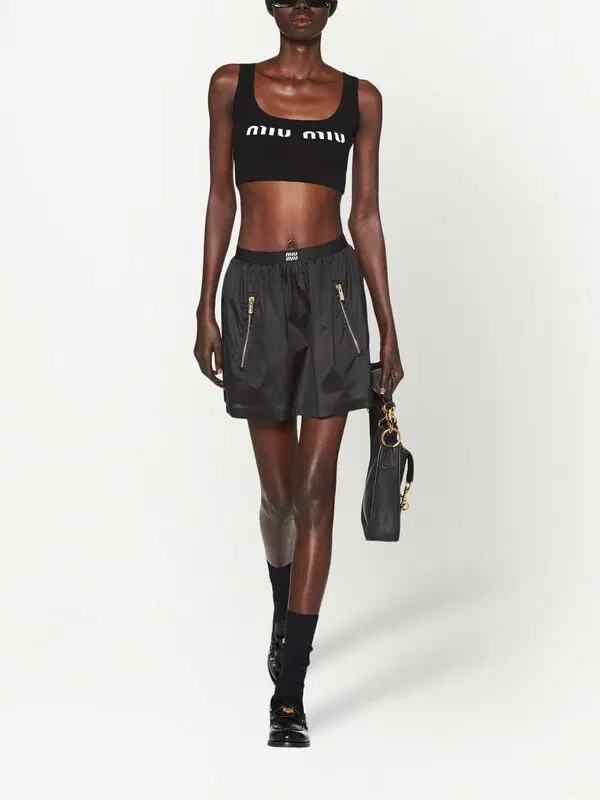 MIU MIU ブラック タンクトップ 38 Miu Miu Tube Top in Nero | FWRD