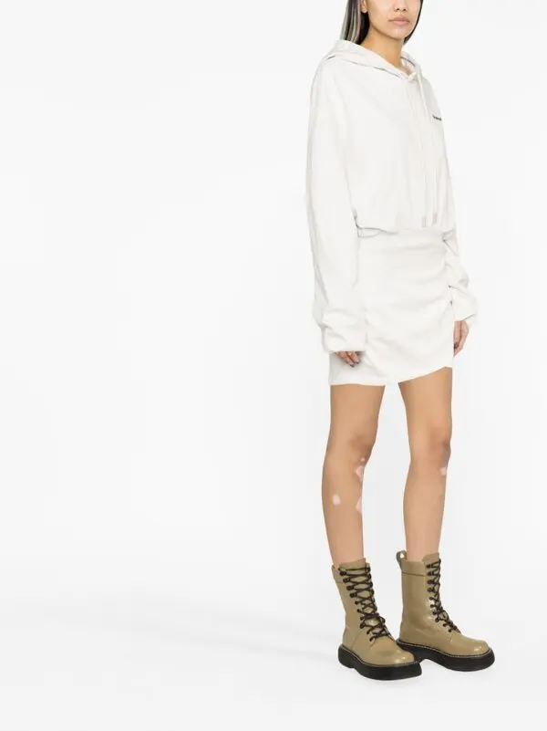 Off-White Hoodie Minidress - White