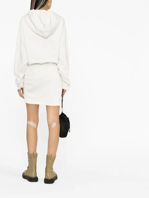 Off-White Hoodie Minidress - White