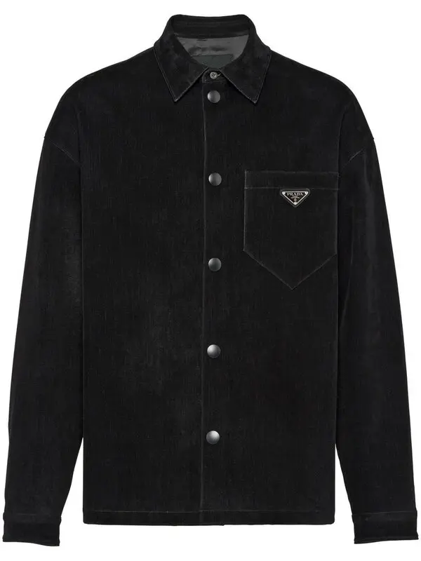 Prada Triangle-logo Cotton Shirt