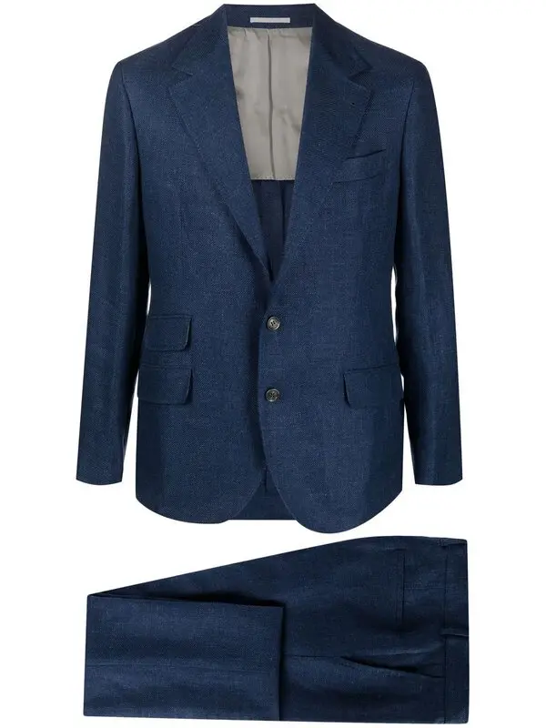 Brunello Cucinelli Single-breasted Two-piece Suit - Blue