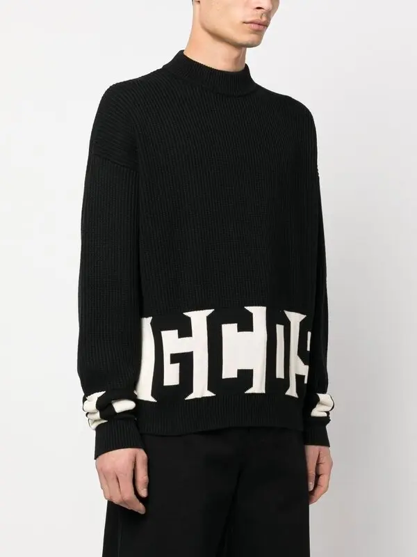 Gcds Ribbed Knit Logo Jumper