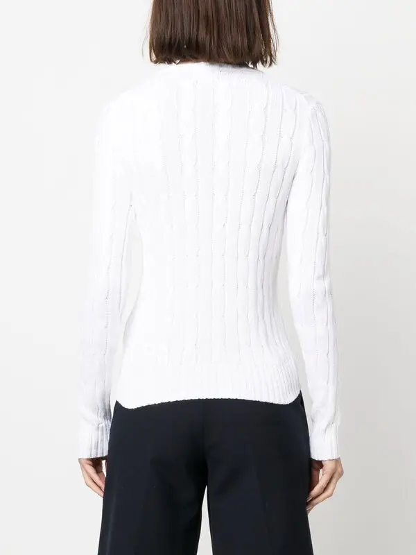 Polo Ralph Lauren Julianna Cable-knit Jumper - White