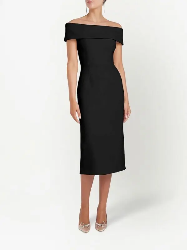 Rebecca Vallance Amore Off-shoulder Midi Dress - Black