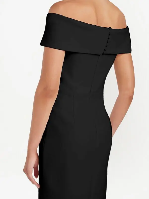 Rebecca Vallance Amore Off-shoulder Midi Dress - Black