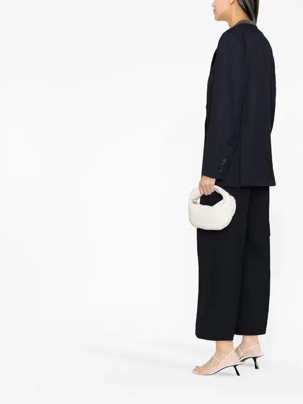 Fabiana Filippi Contrast-collar Double-breasted Blazer