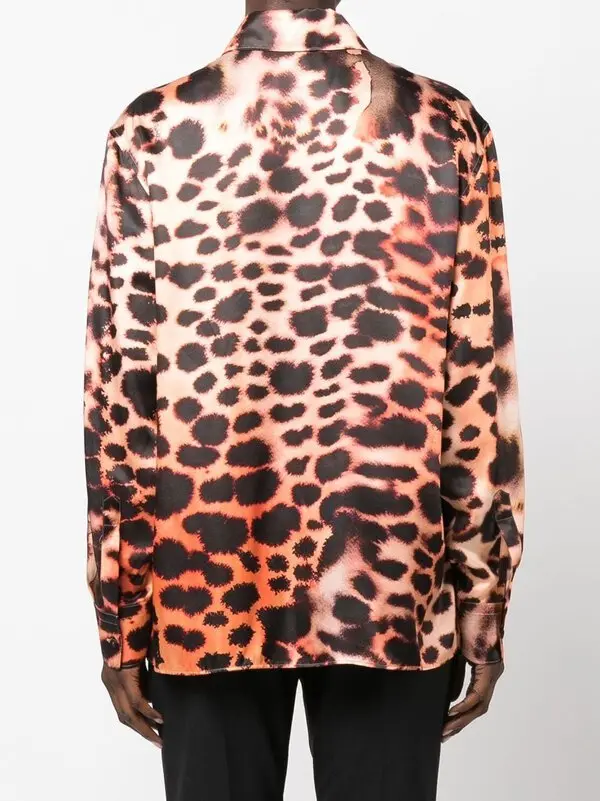 Roberto Cavalli Silk Leopard-print Blouse