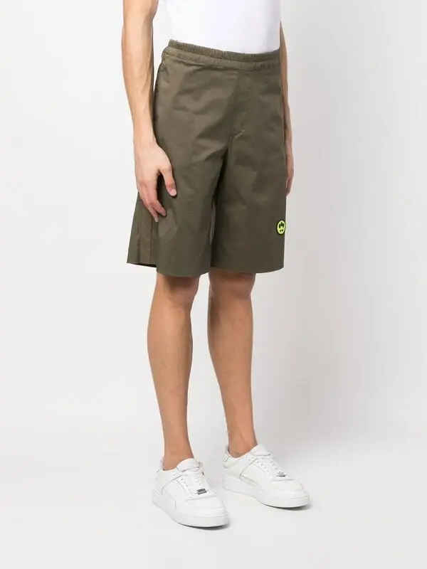 BARROW Logo-patch Bermuda Shorts - Green