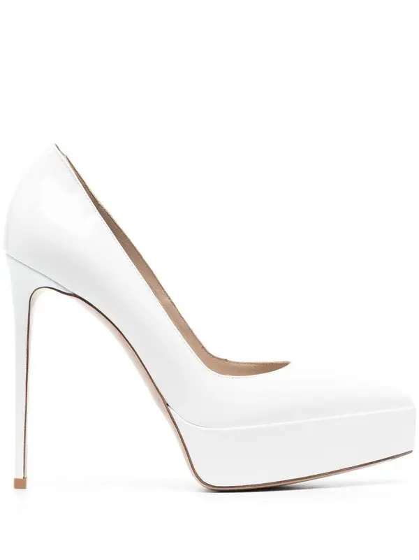 LE SILLA Uma 130mm Platform Pumps - White