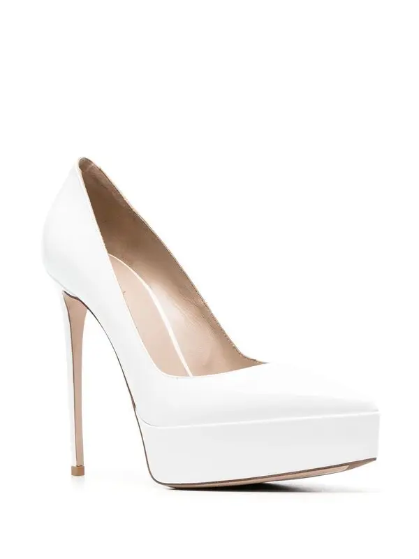 LE SILLA Uma 130mm Platform Pumps - White