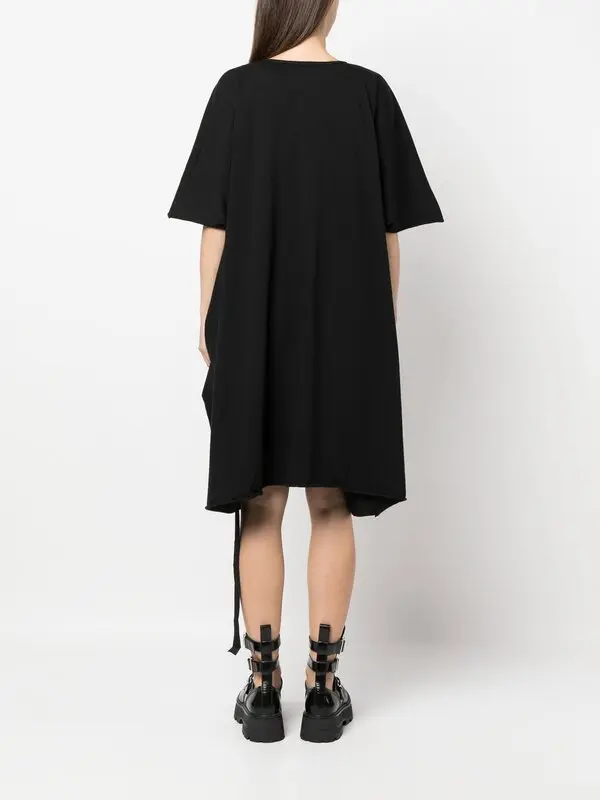 Rick Owens Asymmetric T-Shirt Dress In Black - 50% Off | Editorialist