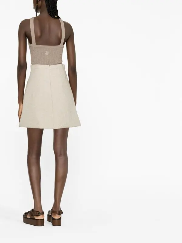 PATOU Medallion A-line Skirt - Neutrals