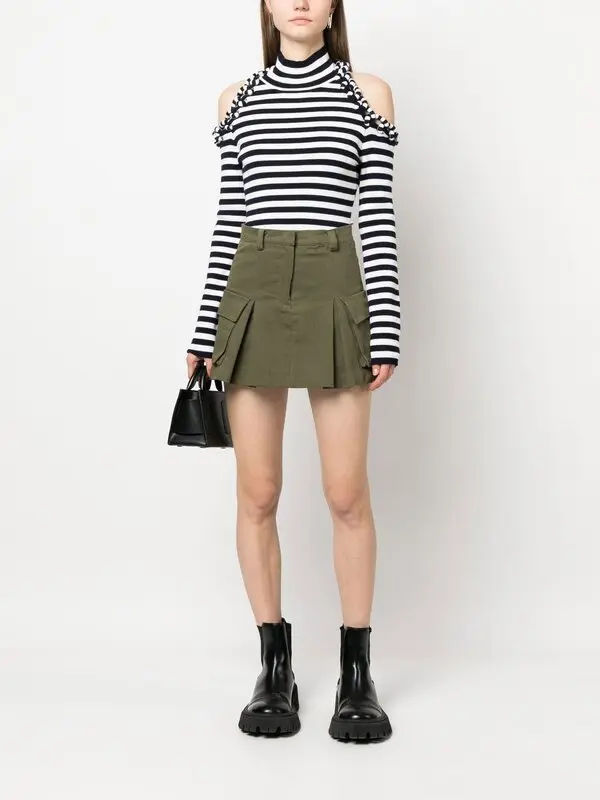 Monse Cold-shoulder Striped Jumper