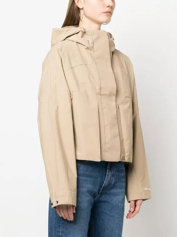 Calvin Klein Drawstring Hood Rain Jacket