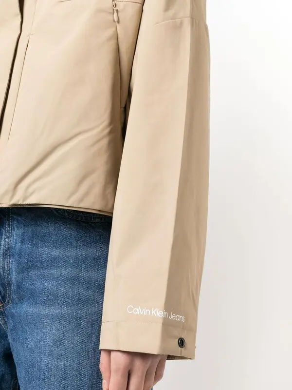 Calvin Klein Drawstring Hood Rain Jacket