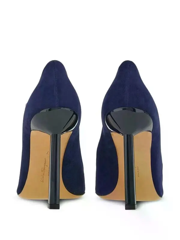 FERRAGAMO 105mm Suede Stiletto Pumps
