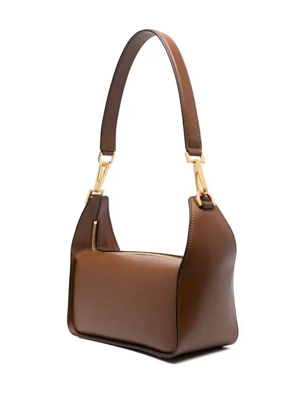 Bally B-Hook Leather Shoulder Bag In Brown - 28% Off | Editorialist