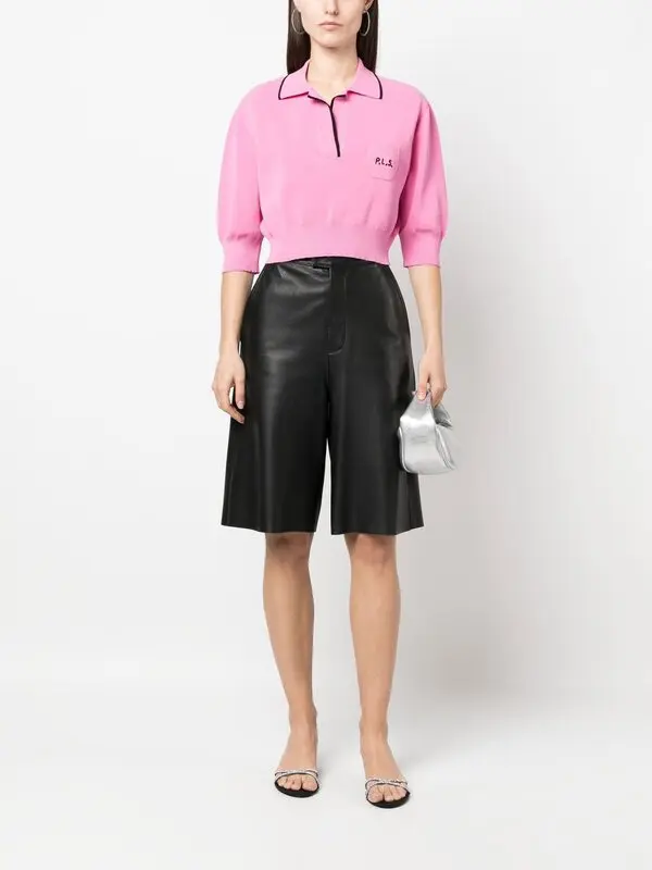 Philosophy Di Lorenzo Serafini Cropped Polo-collar Sweater