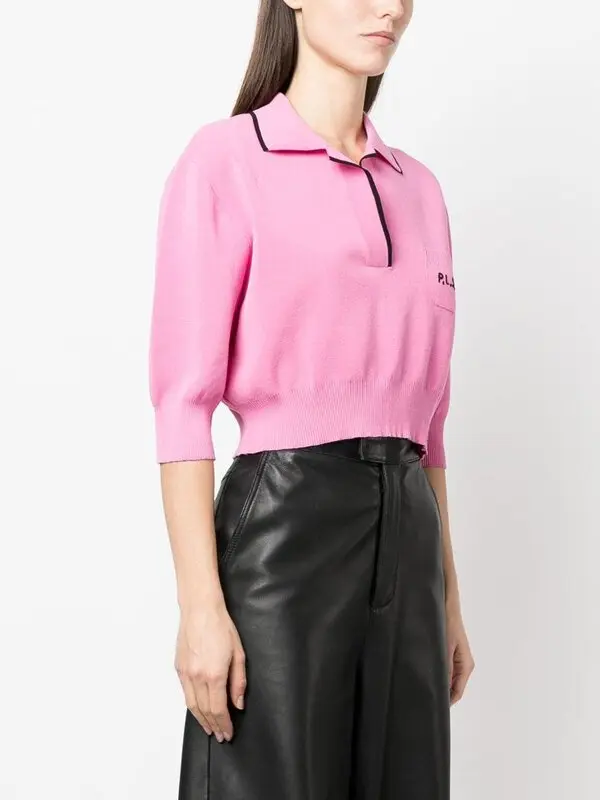 Philosophy Di Lorenzo Serafini Cropped Polo-collar Sweater