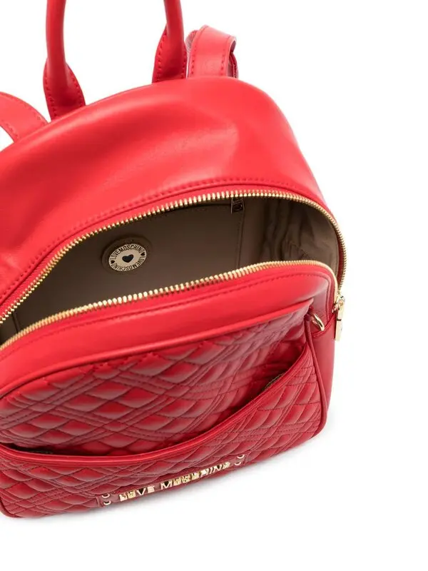 Moschino Quilted Faux-leather Backpack